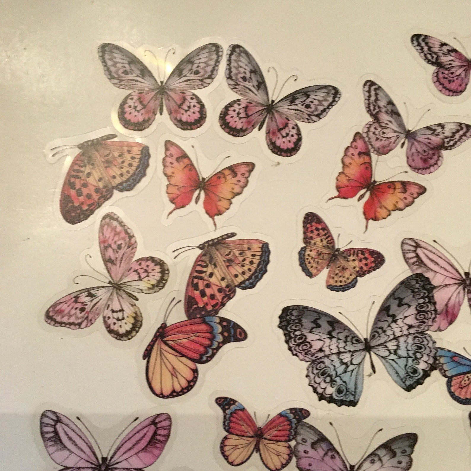 BUTTERFLY Stickers / 40 Die Cut Stickers / Vinyl BUTTERFLY | Etsy