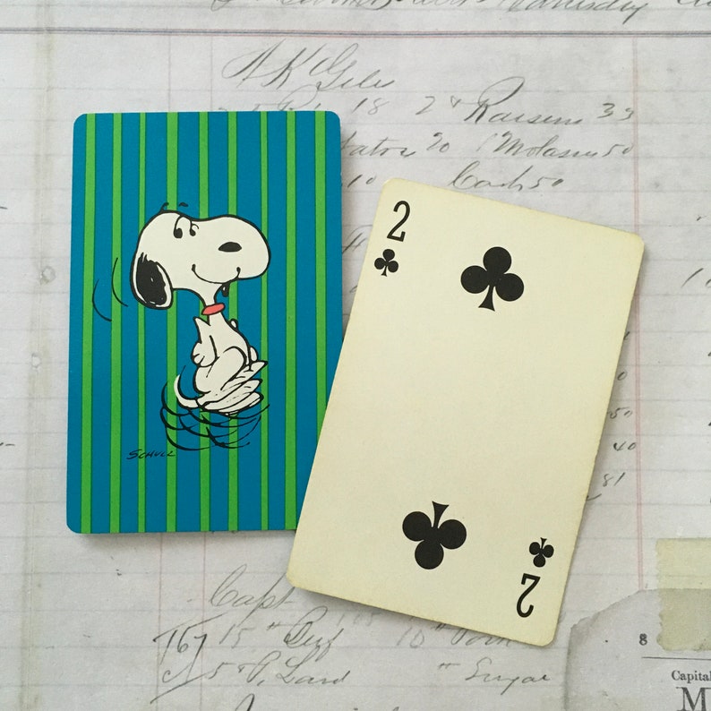 Snoopy Cards / 2 Vintage Snoopy Playing Cards by Hallmark - Etsy