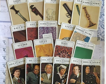 CLUE Cards / 21 Vintage Clue Game Cards Great for Altered Art, Mixed ...