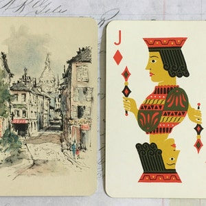 Paris Cards / 2 Vintage Paris France Playing Cards Bridge Size Single ...