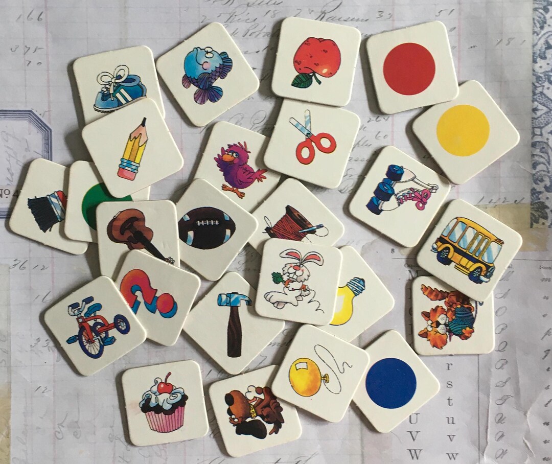 Flash Cards / Vintage 25 Mini Flashcard Pictures -- Great for Smash ...