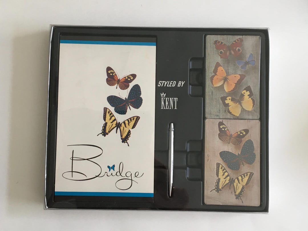 Bridge Set / Vintage Bridge Playing Cards & Bridge Score Pad Gift Set ...