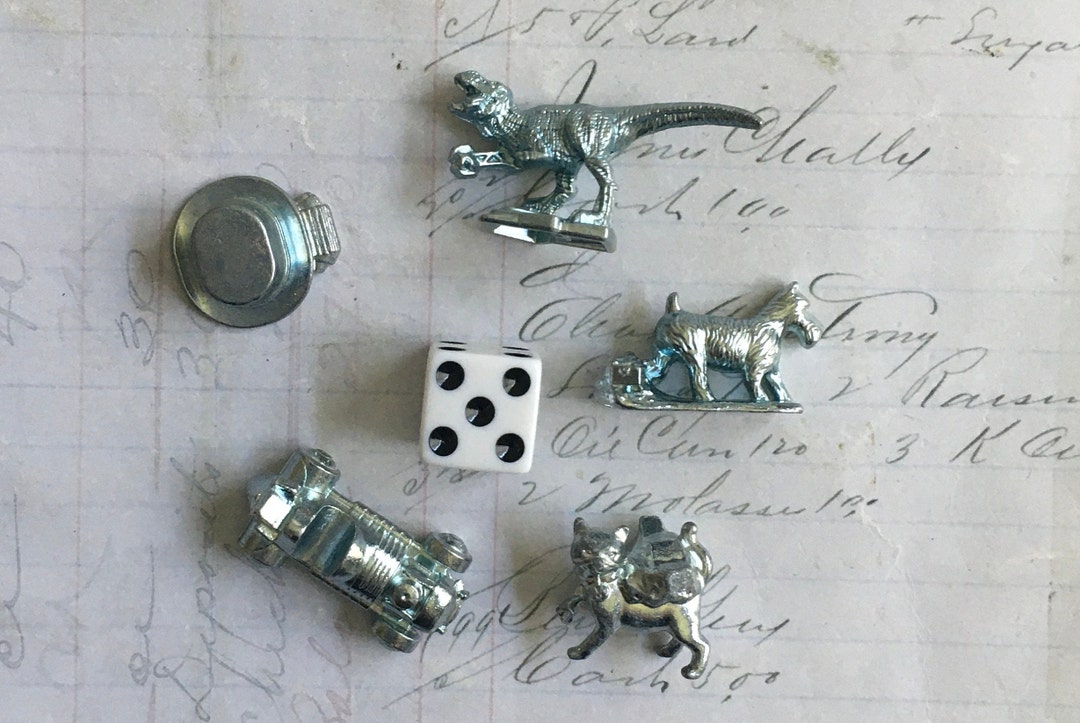 Monopoly Tokens / 5 Monopoly Game Tokens Great for Crafts, Mixed Media ...