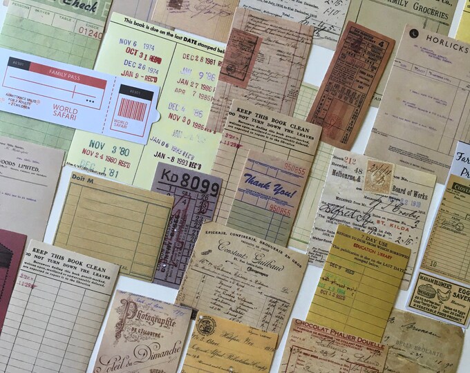 Receipt Stickers / 27 Receipts Reproduced Ephemera Label/stickers Great ...