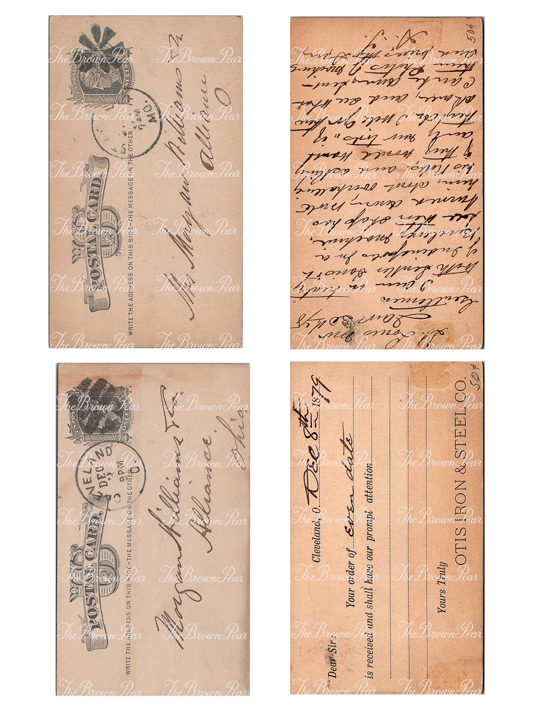 Printable Postcards / *INSTANT DOWNLOAD* 16 Printable Ephemera Antique ...