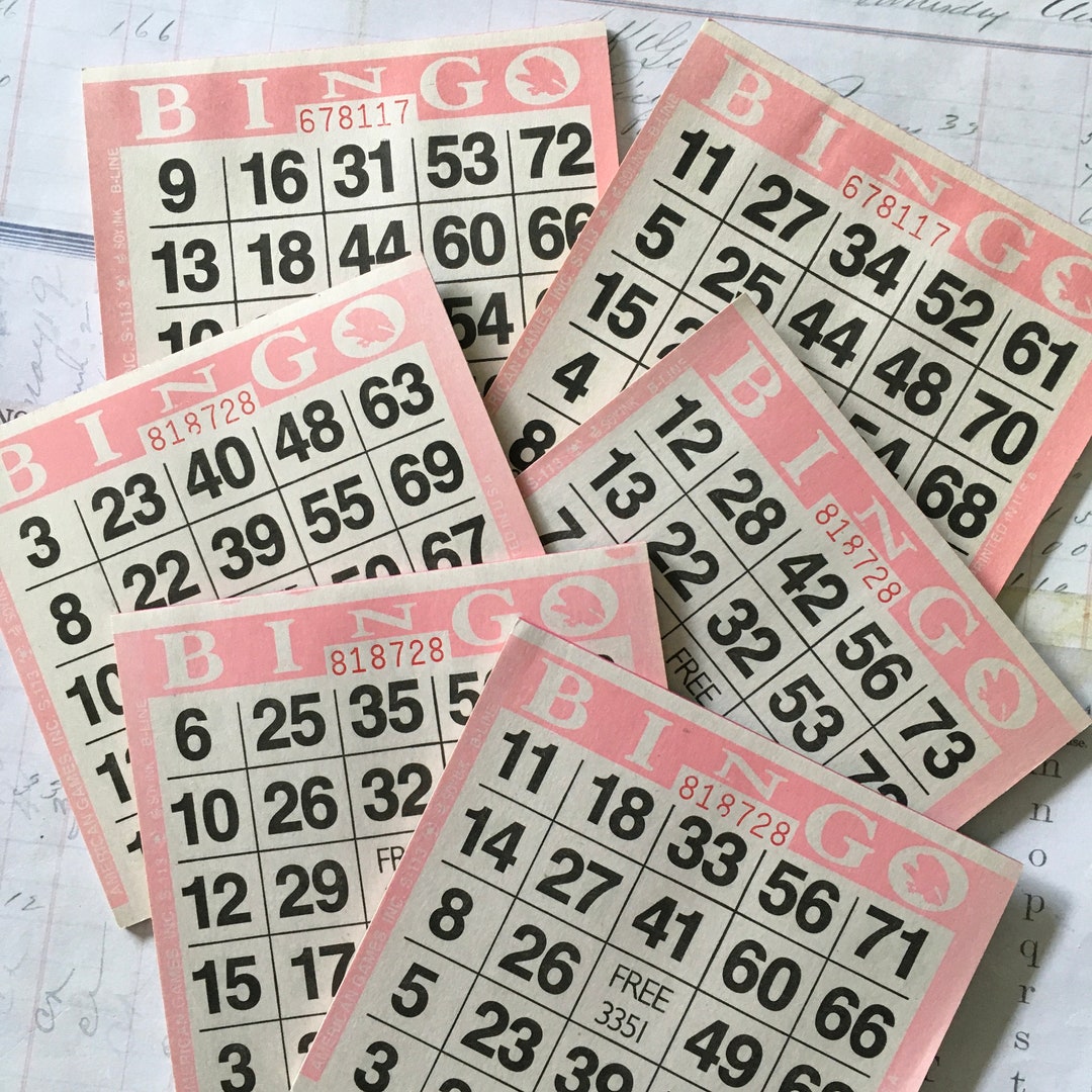 BINGO Sheets / 25 PINK Bingo Sheets Great for Playing Bingo - Etsy