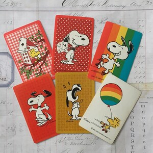 Snoopy Cards / 6 Vintage Snoopy Peanuts Playing Cards by Hallmark Great ...