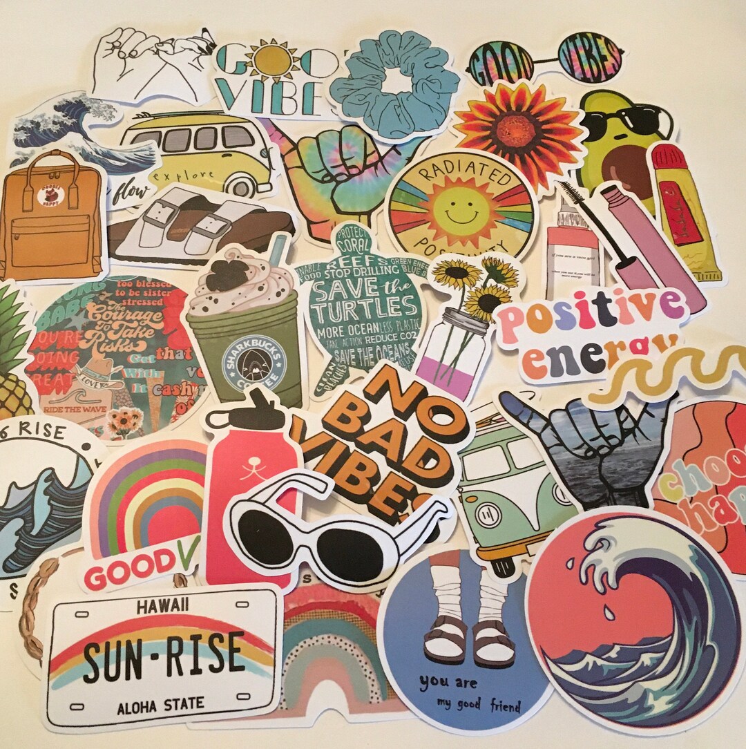 STICKERS / 35 Hydro Flask Stickers VSCO Girl for Laptop - Etsy