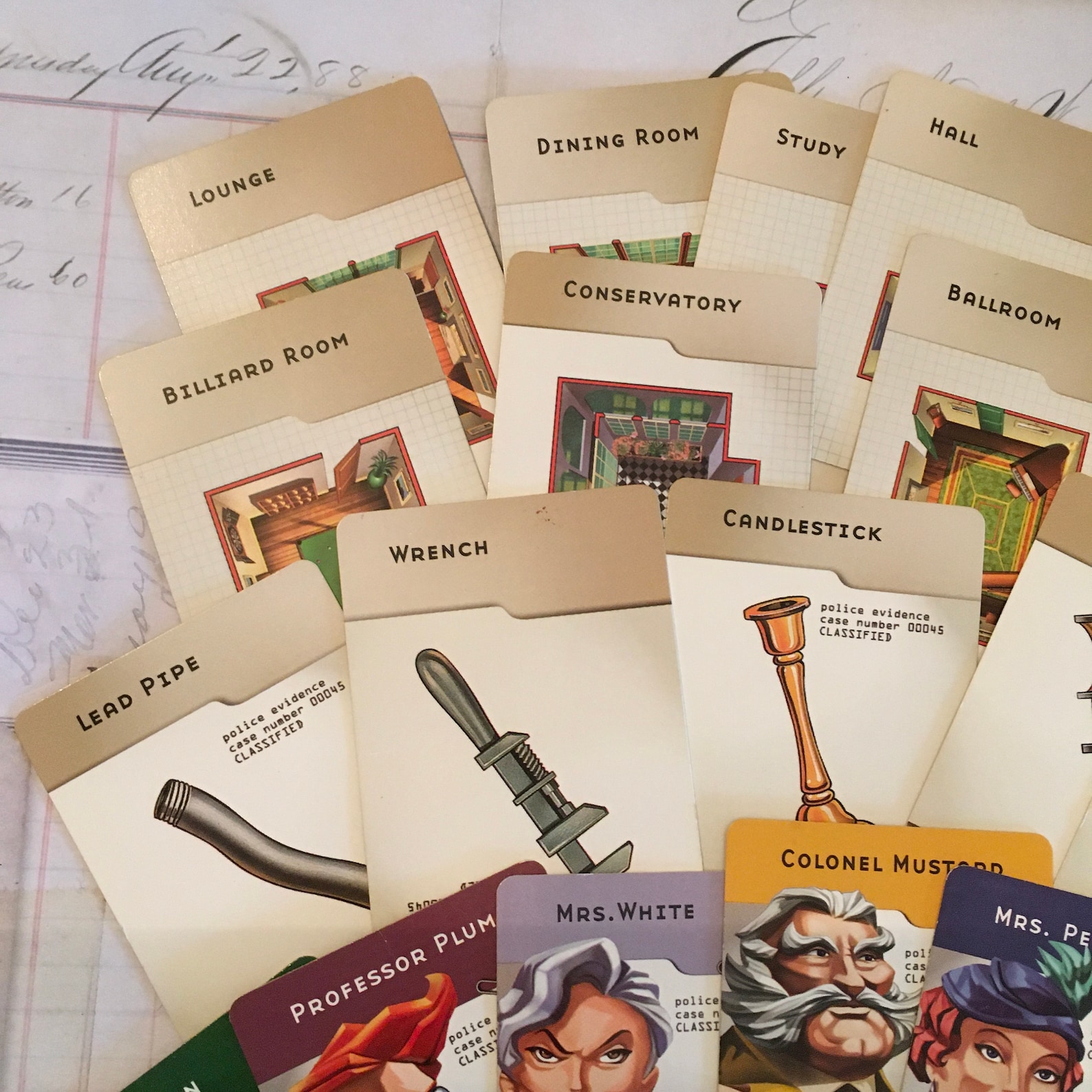 CLUE GAME Cards / 21 Vintage Clue Game Cards 1986 Great for - Etsy