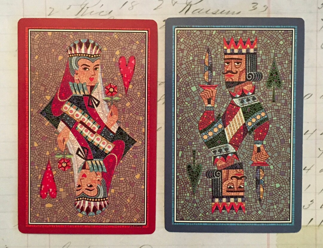 Swap Cards / 2 Vintage Renaissance King & Queen Playing Cards for Mixed ...