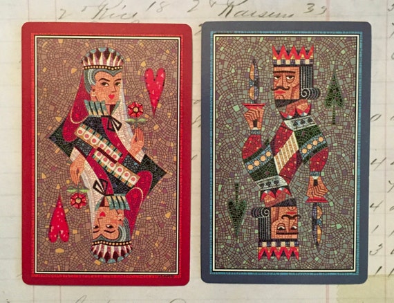 Vintage King And Queen Cards