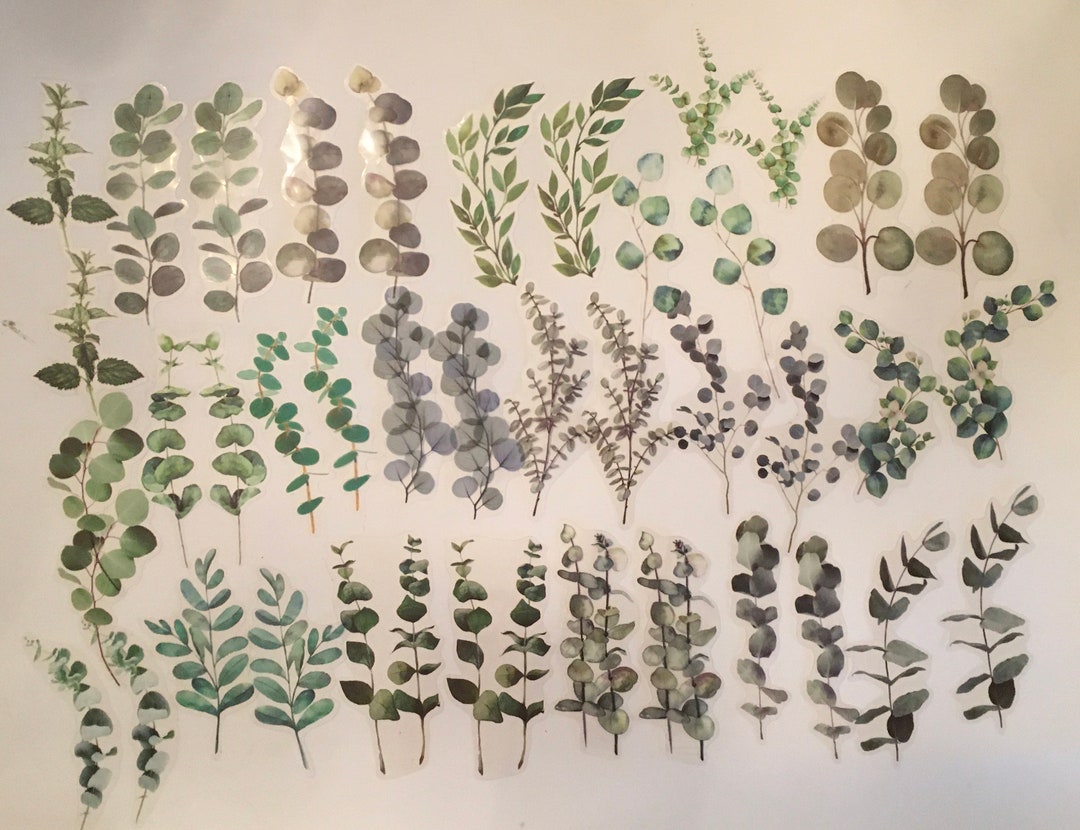 Sticker Pack / 40 Pc. Vintage Style Leaves & Stems Stickers Inspiration ...