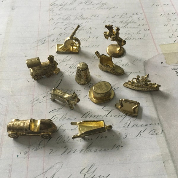 Gold Monopoly Pieces - Etsy