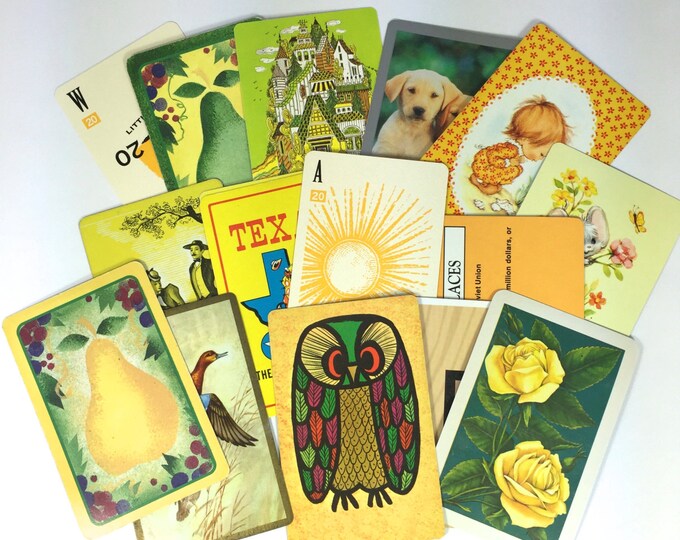 16 Mixed CARD Lot Vintage Playing Cards Mixed Ephemera for - Etsy