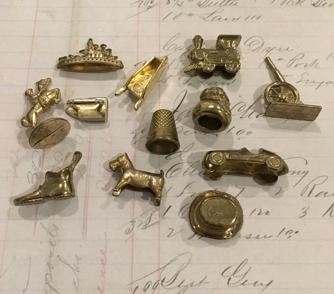 Monopoly Gold Tokens / 12 Monopoly Deluxe Edition Metal Game | Etsy