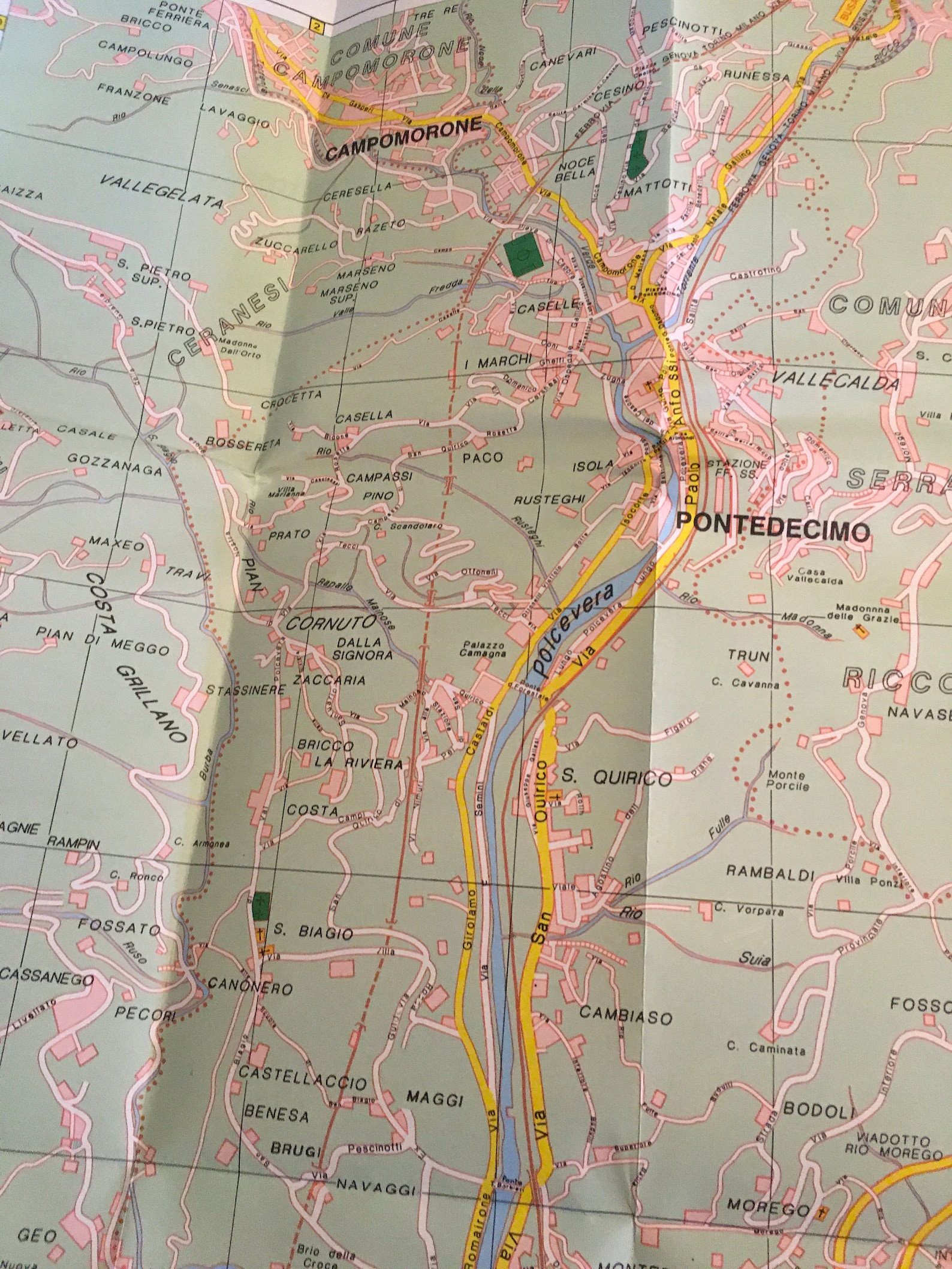 GENOVA Map / Vintage Map of GENOVA Italy Tourist Map Folded | Etsy