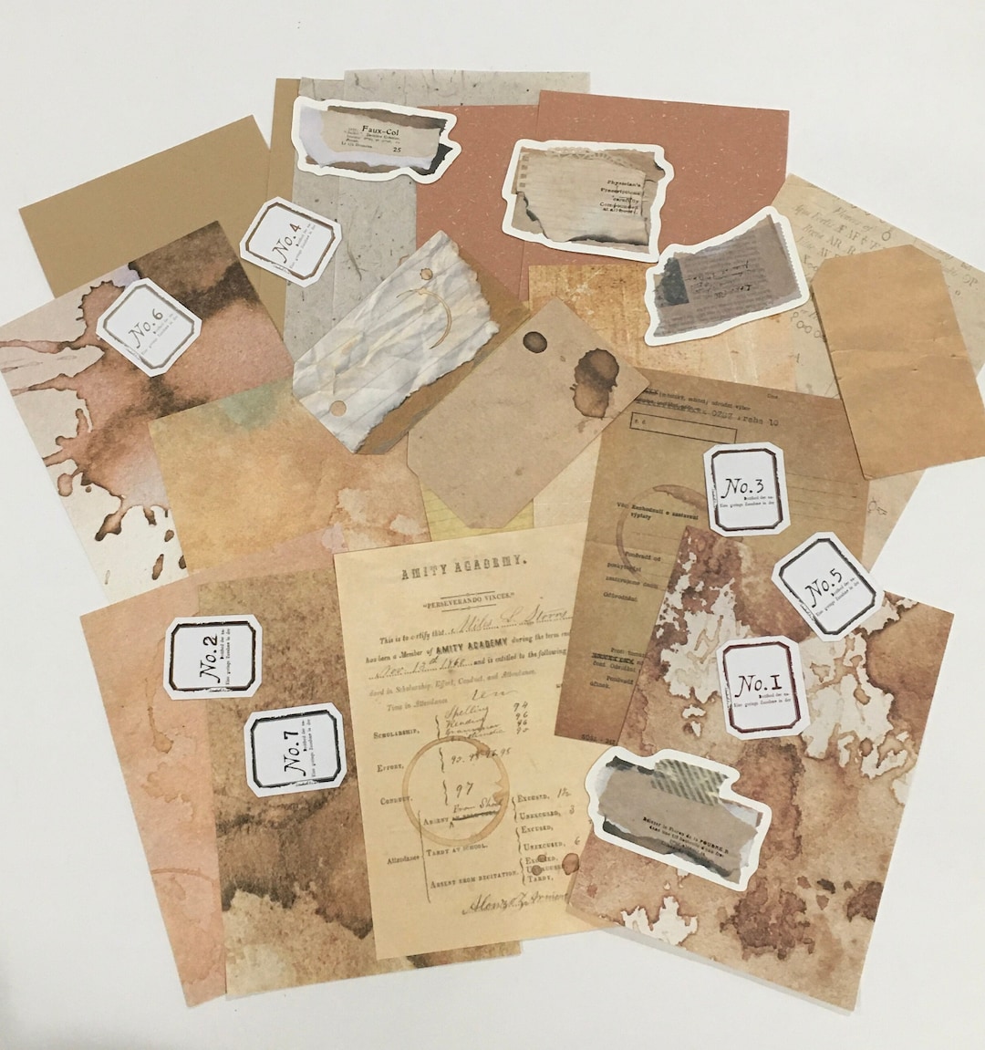 Scrap Pack / 30 Pcs. Neutral Scrap Pack Paper Pieces Great for ...