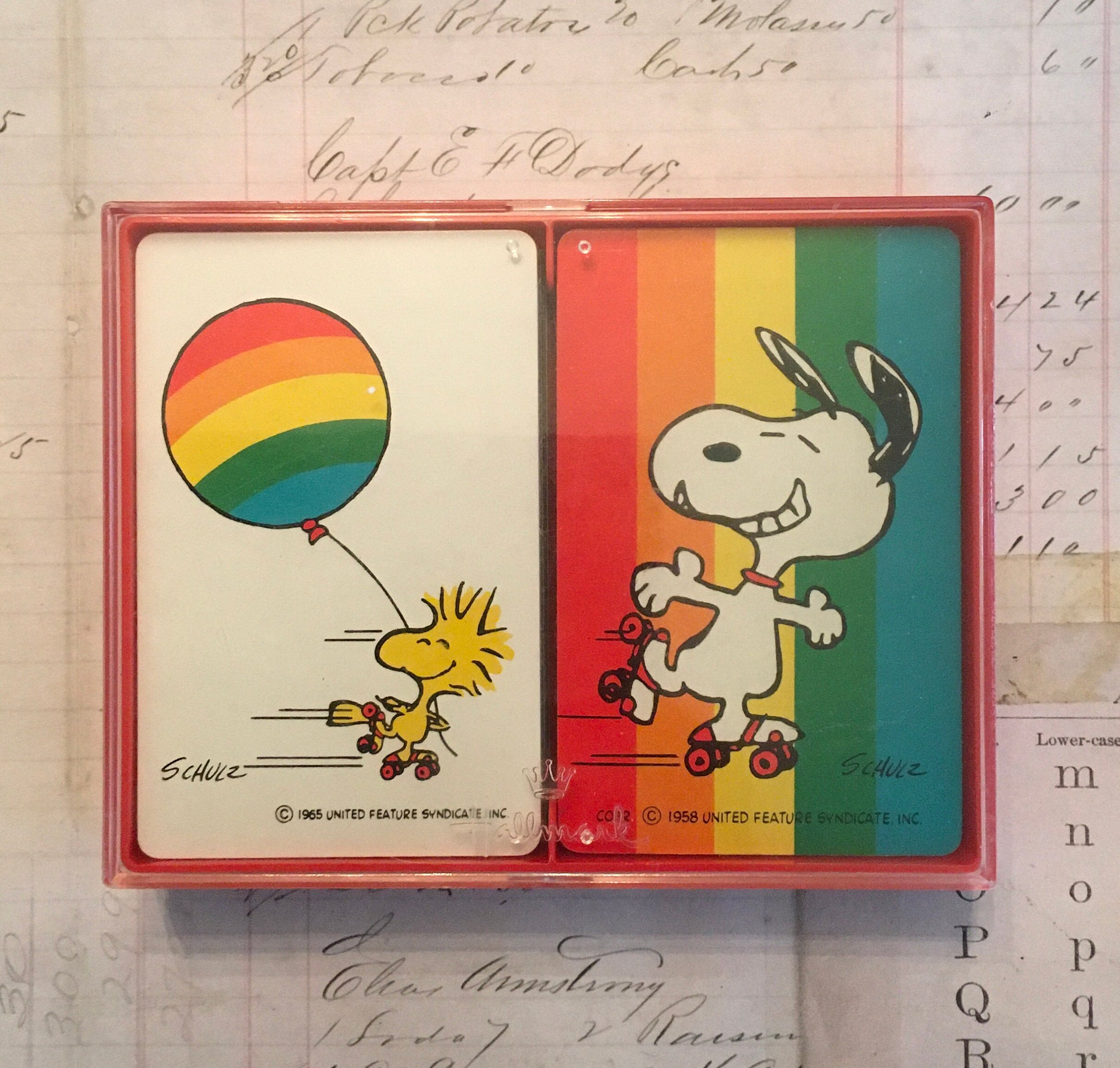 Peanuts Playing Cards / Vintage Snoopy & Woodstock Deck of | Etsy