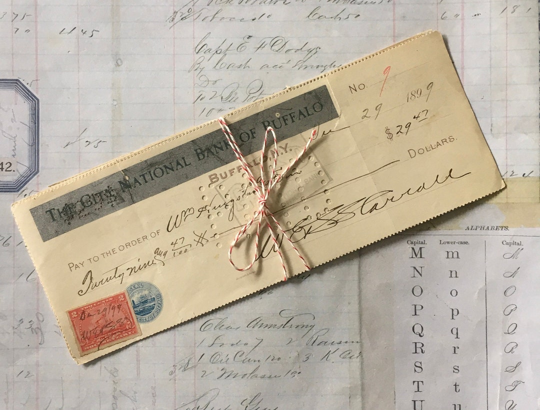 Bank Checks / 3 Vintage Bank Checks Paper Ephemera Great for Altered ...