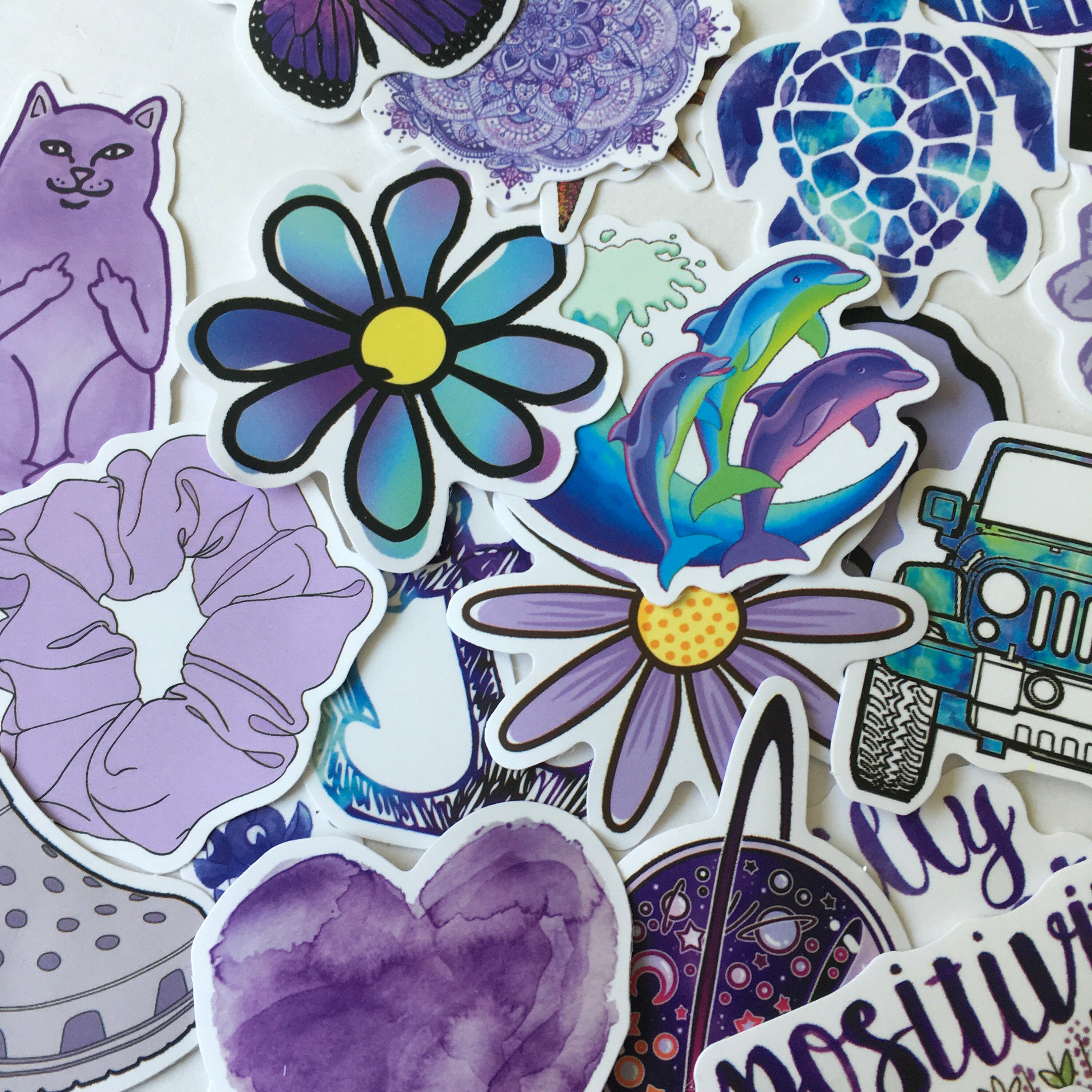 STICKERS / 50 Hydro flask Stickers VSCO girl stickers Purple - Etsy.de