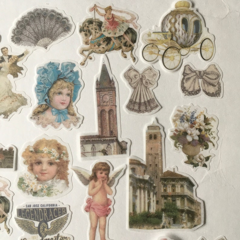 Sticker Pack / 60 Pc. Vintage Style Victorian Stickers | Etsy
