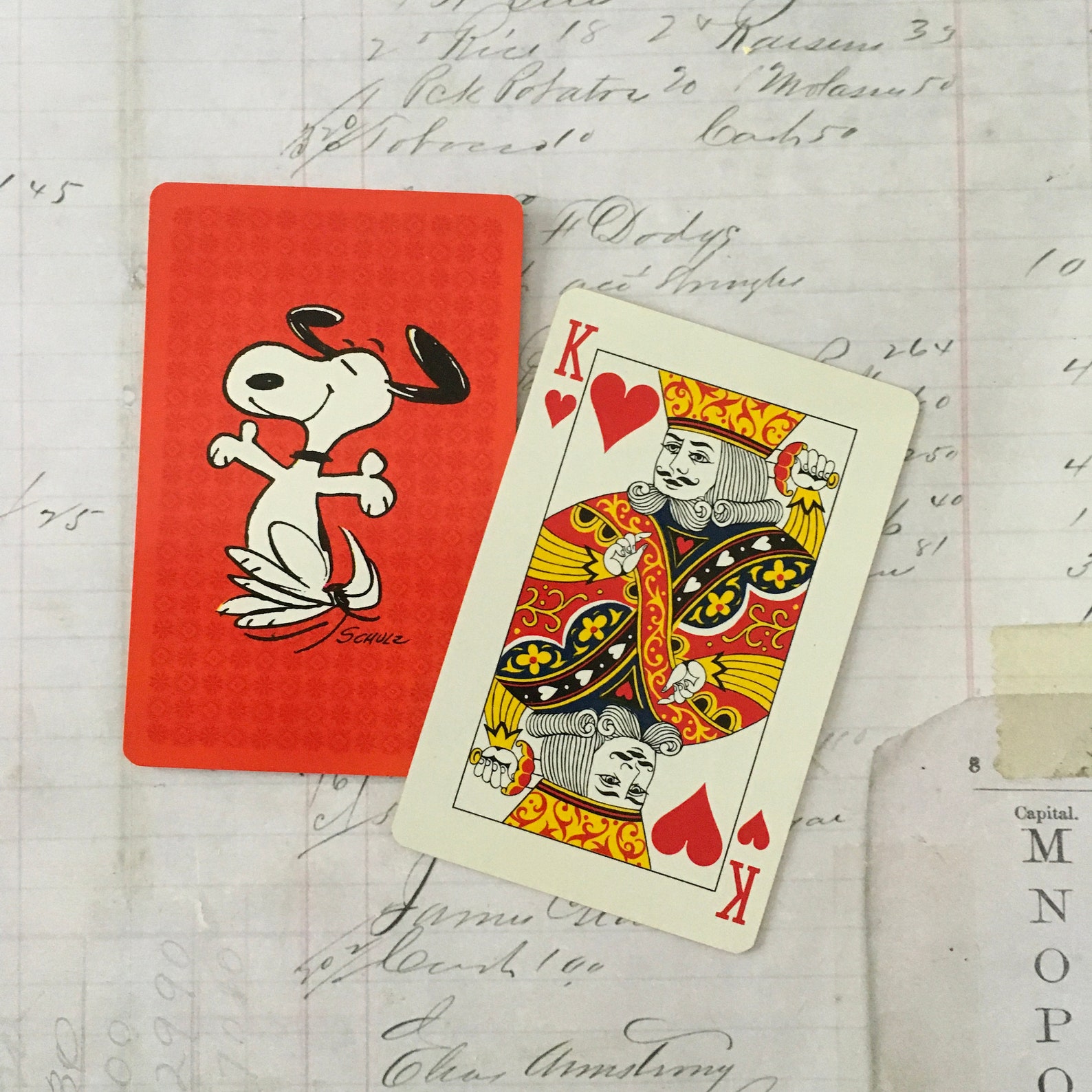 Snoopy Cards / 2 Vintage Snoopy Playing Cards by Hallmark | Etsy
