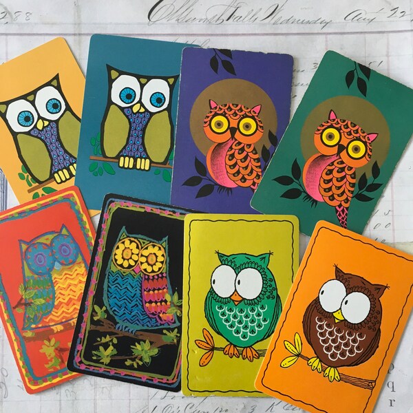 Owl Cards - Etsy