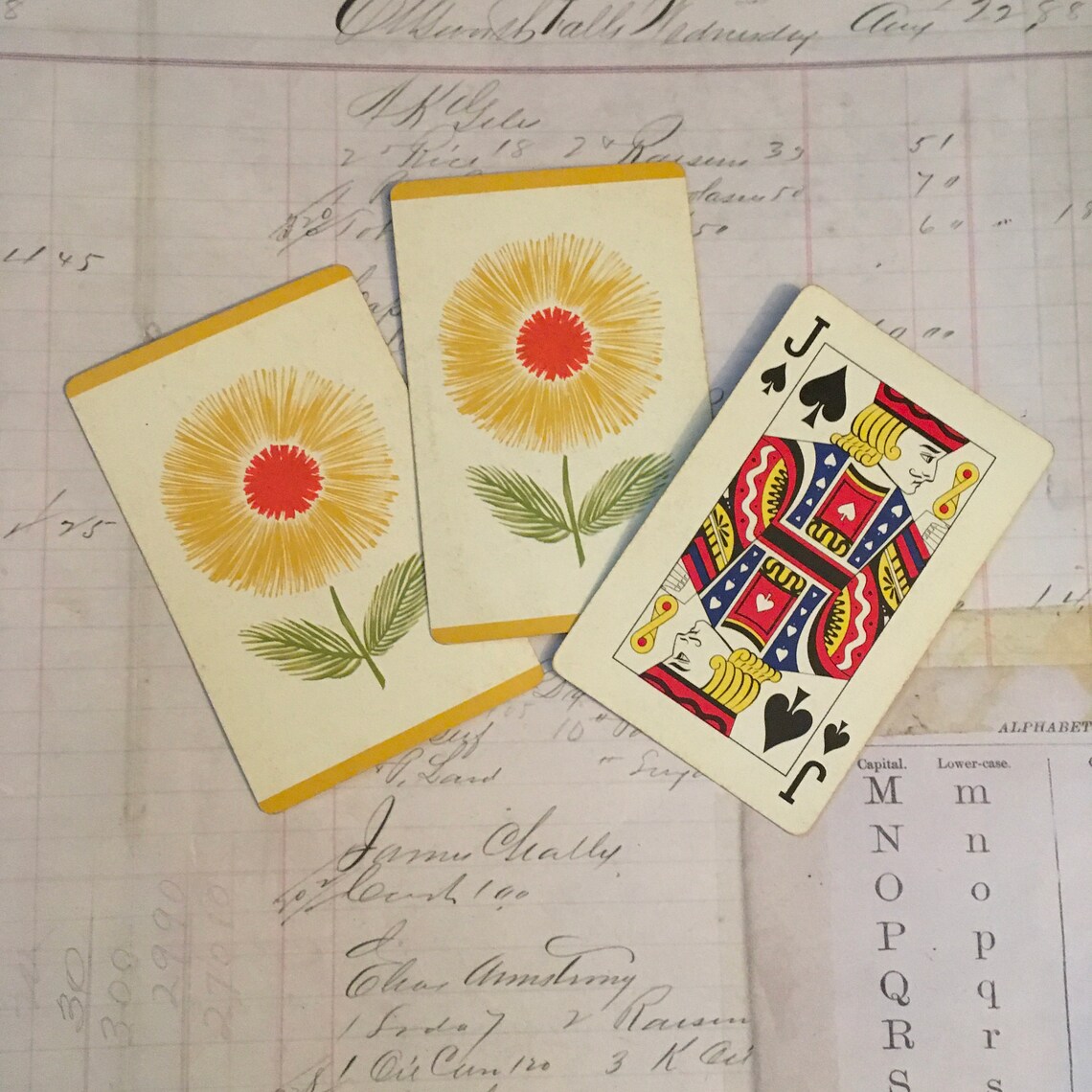 Daisy Cards / 3 Vintage Retro Swap Cards / Yellow Daisy | Etsy