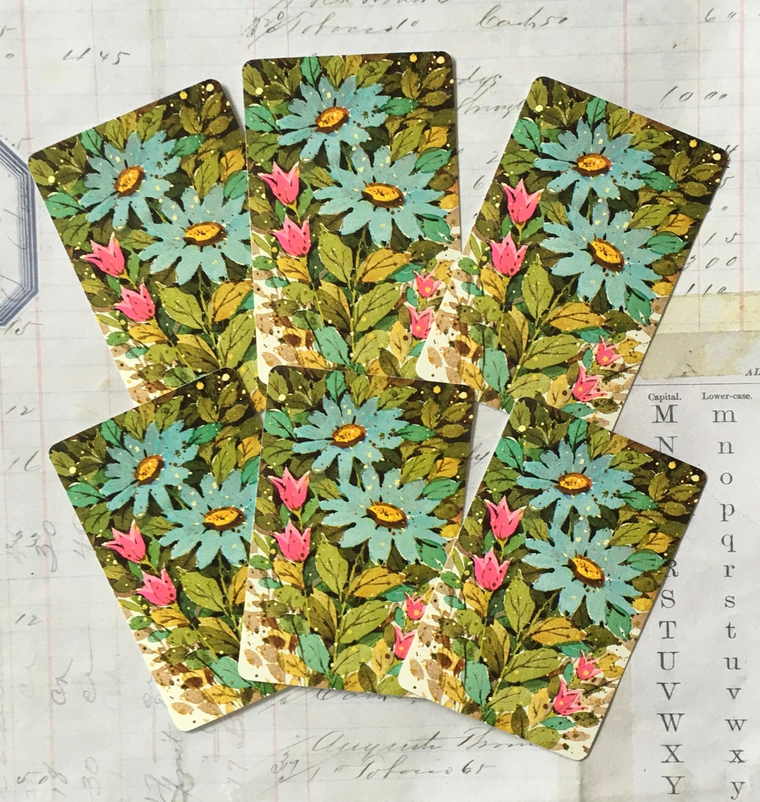 Mod Cards / 6 Vintage Single MOD Daisy Playing Cards --great for Smash ...
