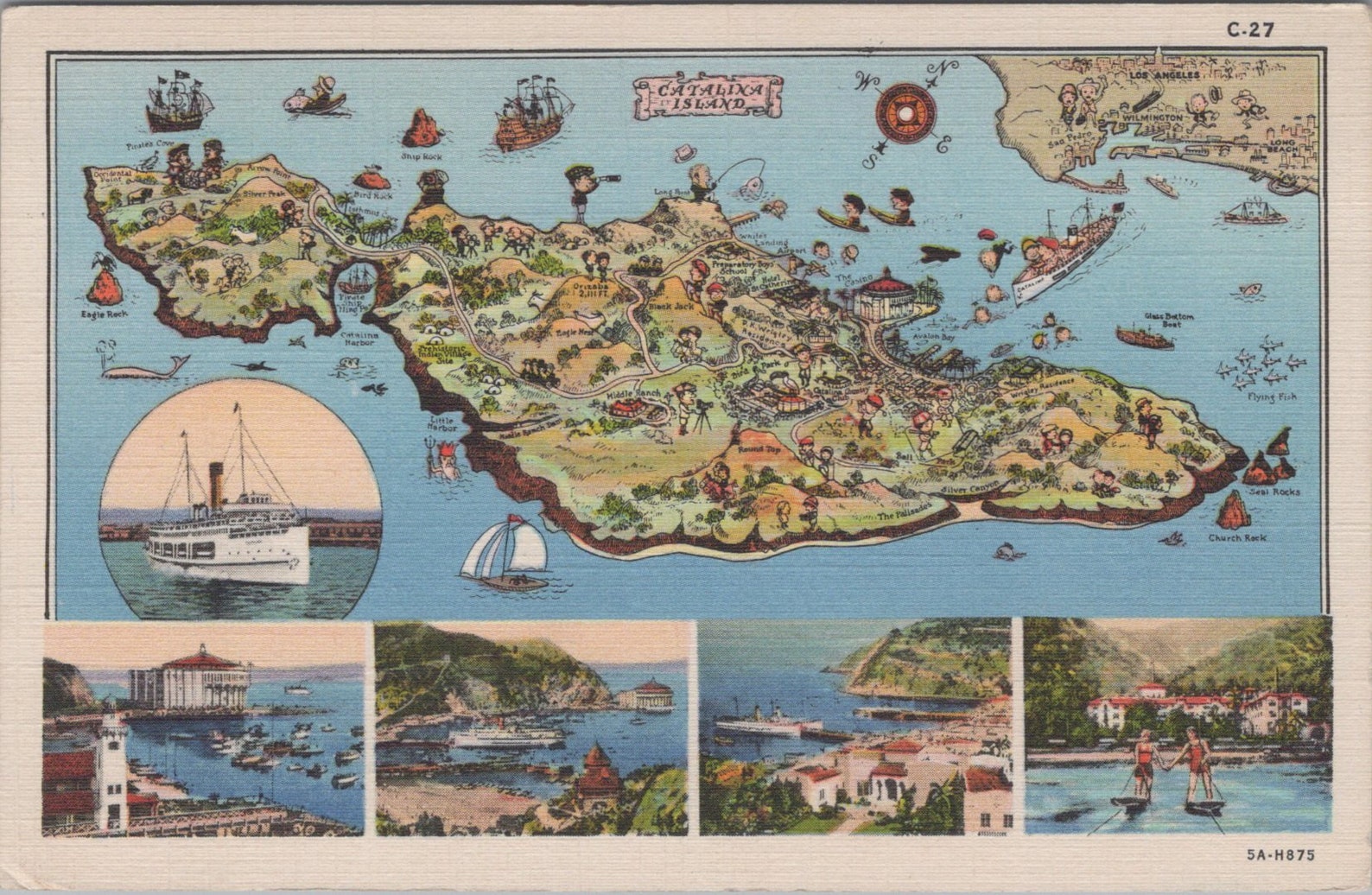 Catalina Island Postcard / Vintage CATALINA ISLAND CALIFORNIA - Etsy