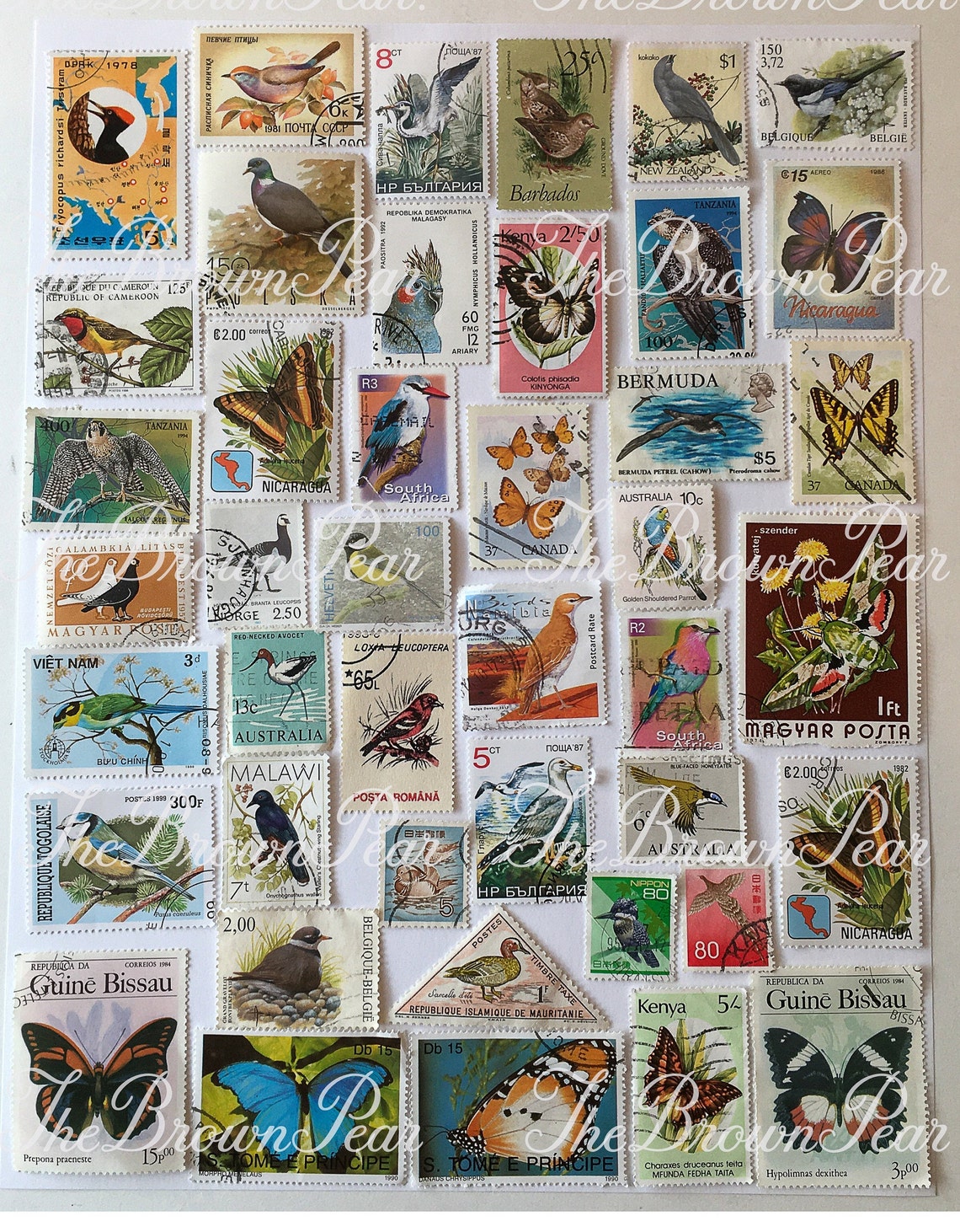 Printable Postage Stamps / INSTANT DOWNLOAD Ephemera - Etsy