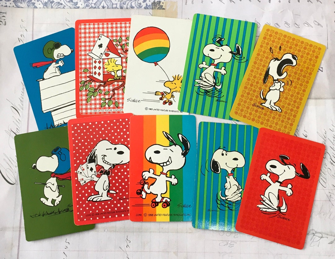 Peanuts Swap Cards / 10 Vintage Snoopy Swap Cards Great for - Etsy