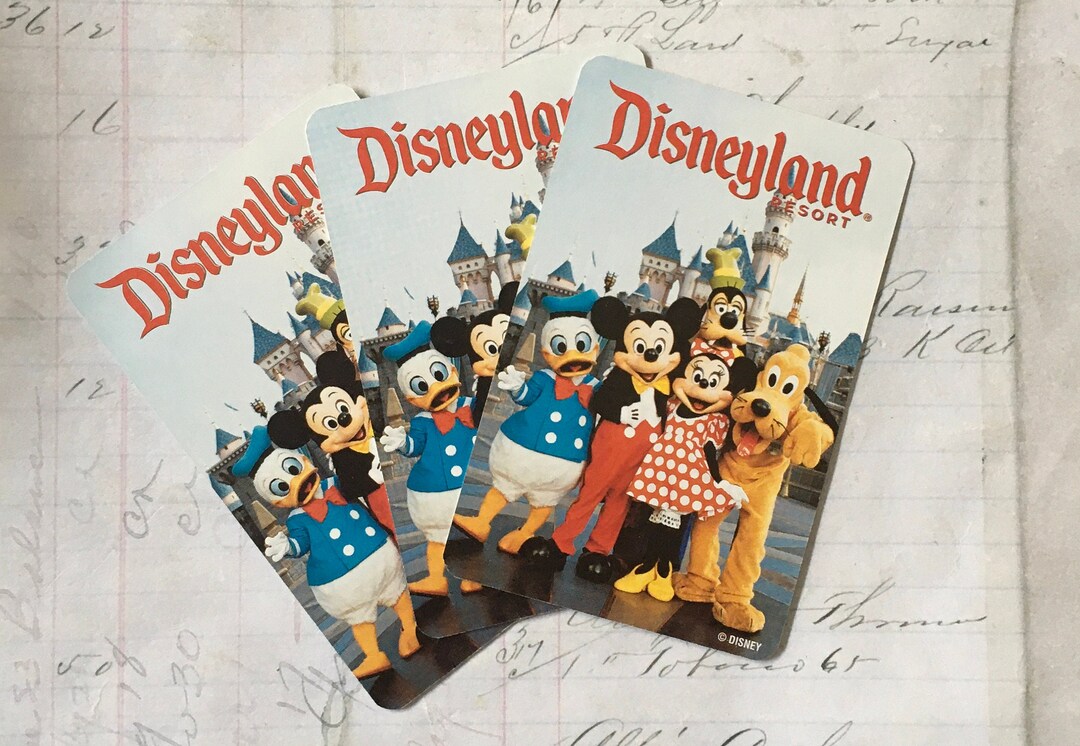 Disney Cards / 3 Vintage Disneyland Playing Cards Mickey, Minnie and ...