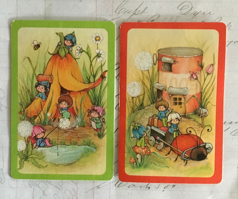 PIXIE Cards / 2 Vintage Cute Pixie Swap Cards by Hallmark Great ...
