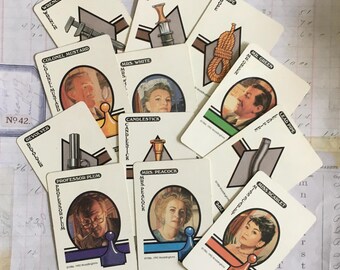 CLUE Cards / 21 Vintage Clue Game Cards Great for Altered Art, Mixed ...