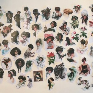 Victorian Sticker Pack / 50 Pc. Vintage Style Victorian Ladies Stickers ...