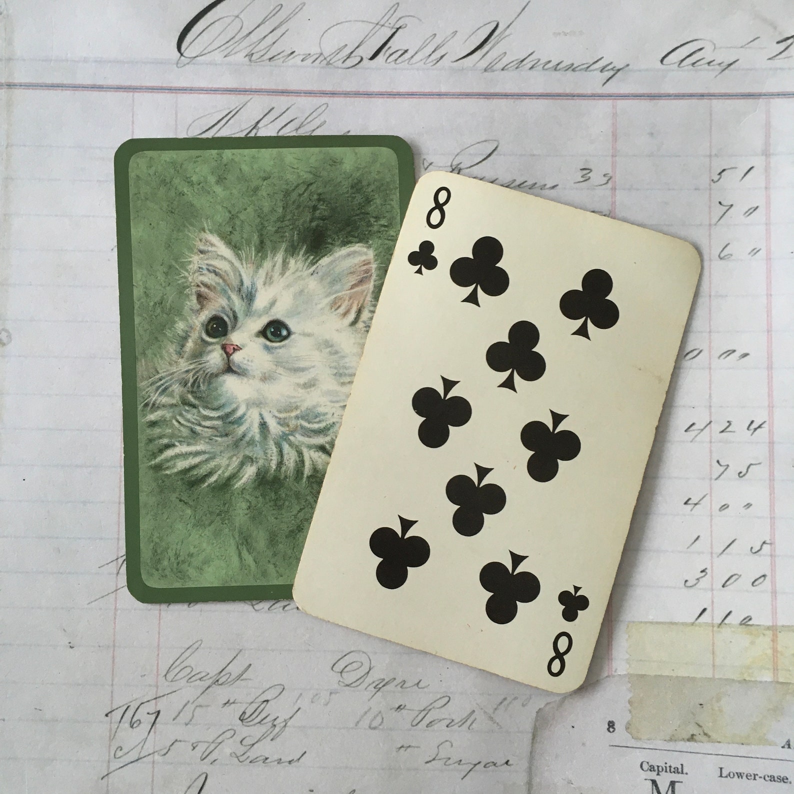Cat Swap Cards / 2 Vintage Retro CAT Playing Cards Great for - Etsy