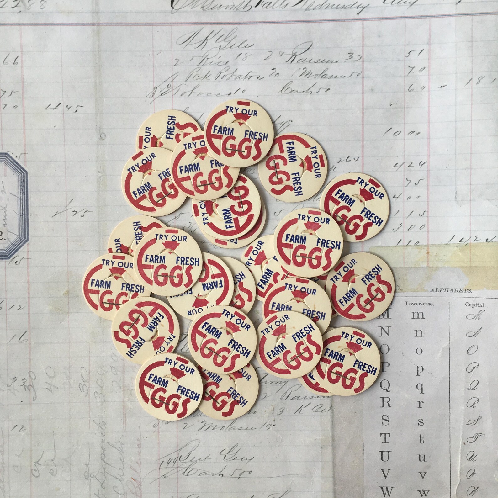 Milk Caps / 25 Vintage Dairy Bottle Caps — Farm Fresh EGGS — Great for ...