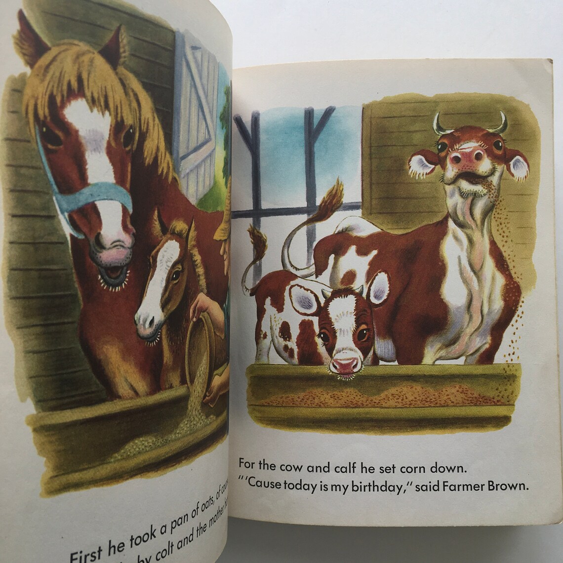 The Jolly Barnyard A Little Golden Book 67 1950 Good | Etsy