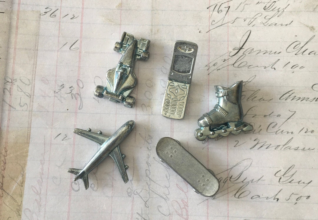 Monopoly Tokens / 5 Vintage Monopoly Game Tokens for Crafts, Altered ...