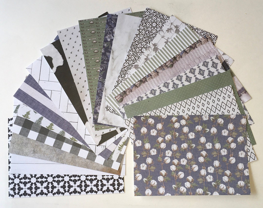 Denim Paper / 20 Sheets 4.5 X 6.5 Denim Paper Blue, Green, Black ...