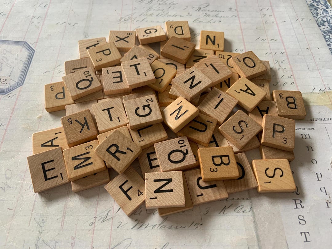 Scrabble / 75 Scrabble Tiles --assorted Mixed Game Pieces -- Great for ...
