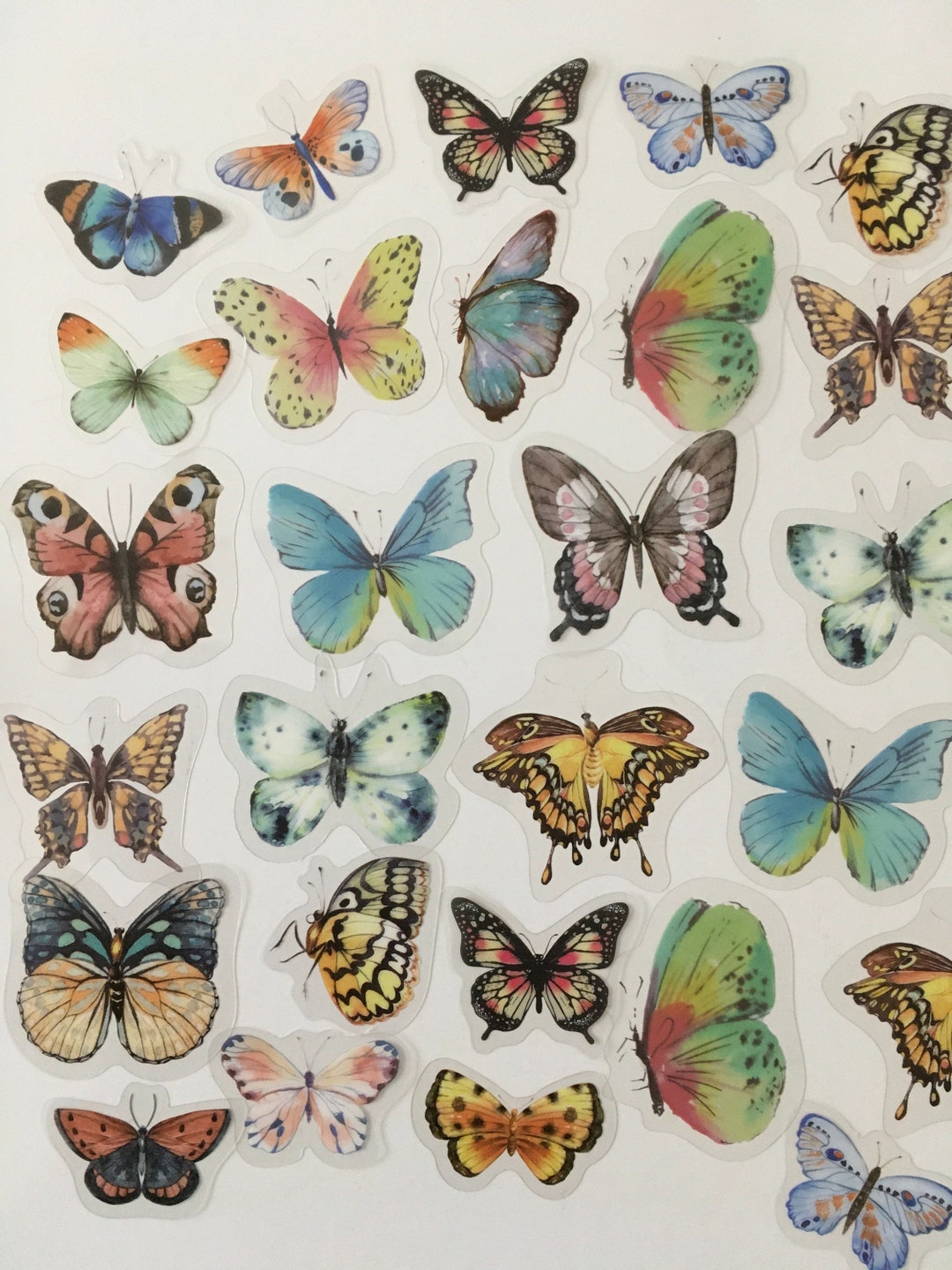 BUTTERFLY Stickers / 40 Die Cut Vinyl BUTTERFLY Sticker Pieces -- Great ...