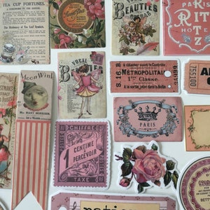 Pink Scrap Pack / 45 Pc. Vintage Style Pink Scrap Pack Sticker Kit ...