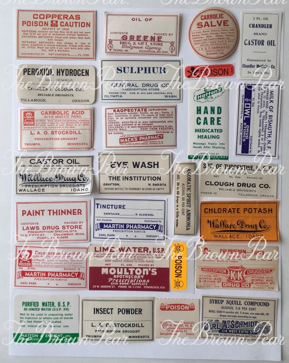 Pharmacy Labels / INSTANT DOWNLOAD Printable Pharmacy Drug - Etsy