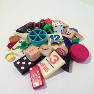 Game Pieces / 35 Plastic Game Pieces Assorted Mixed Great for - Etsy