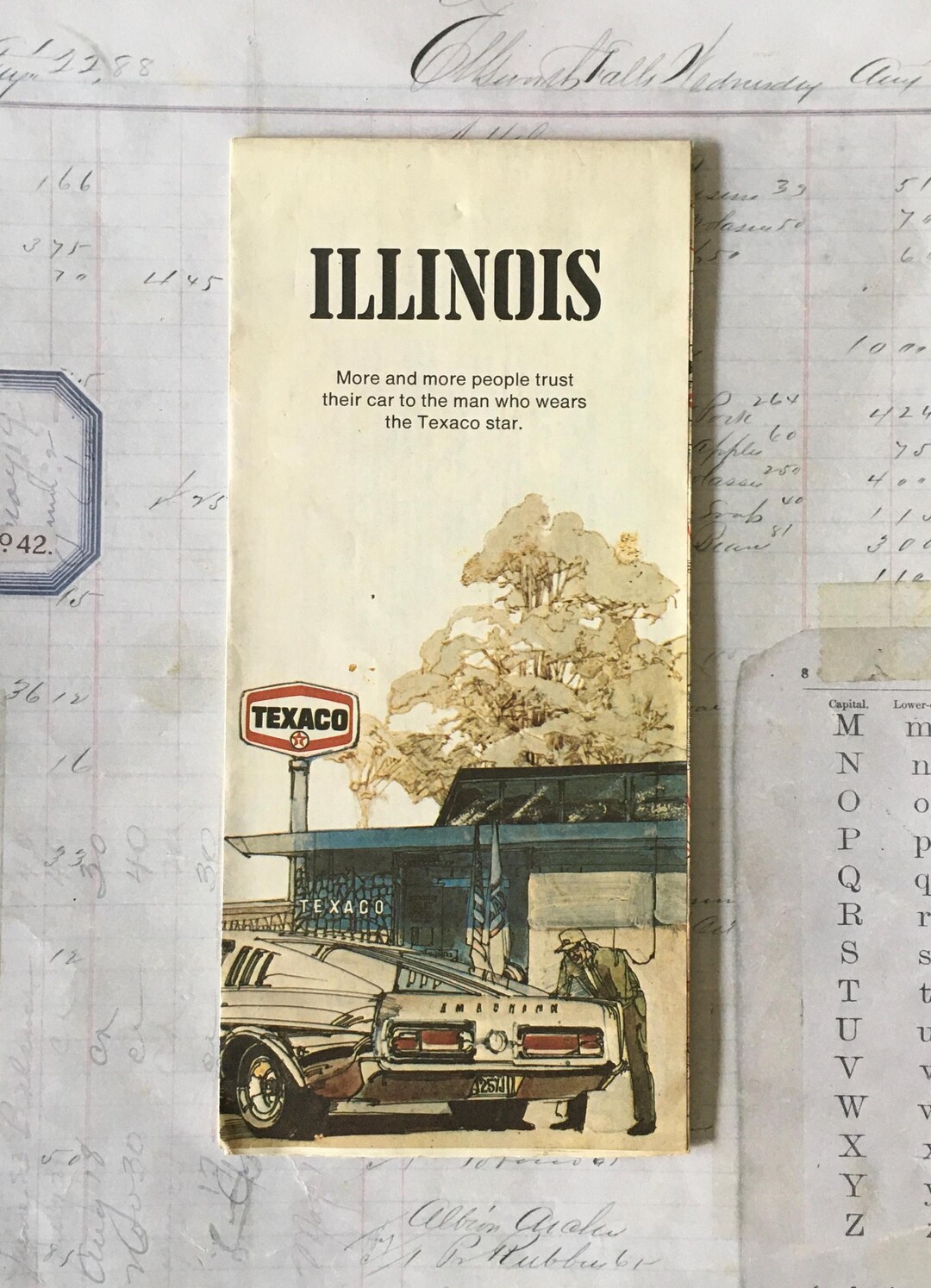Texaco Map / 1 Vintage Texaco Gas Station Road Map Illinois — Great for ...