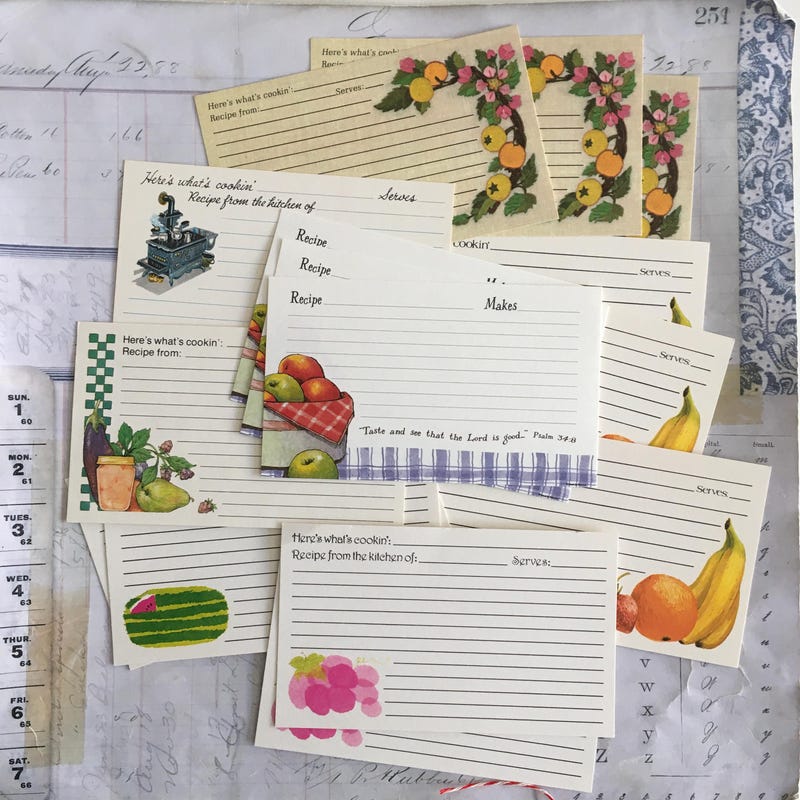 Vintage Recipe Card - Etsy