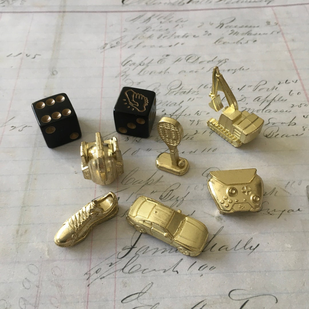 Monopoly Tokens / 6 Monopoly Game Tokens Monopoly Empire Gold - Etsy