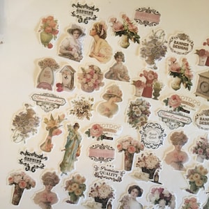Sticker Pack / 60 Pc. Vintage Style Victorian Stickers Shabby Chic ...